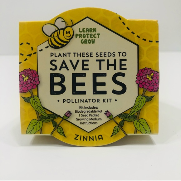 Buzzy | Other | Save The Bees Pollinator Kit Zinnia Nwt | Poshmark